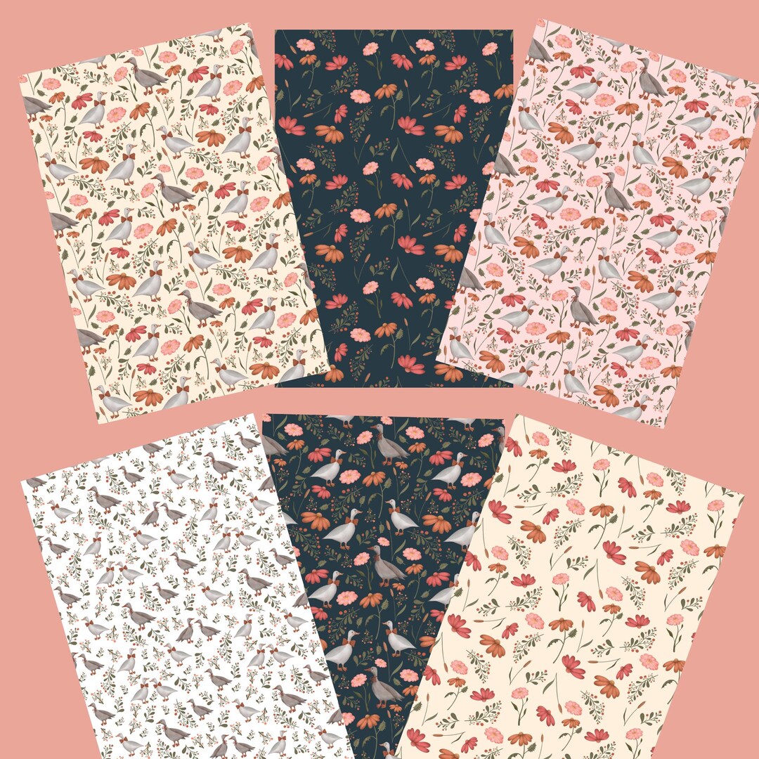 Goose Paper Pack for Junk Journaling, Scrapbook Journal Backgrounds ...