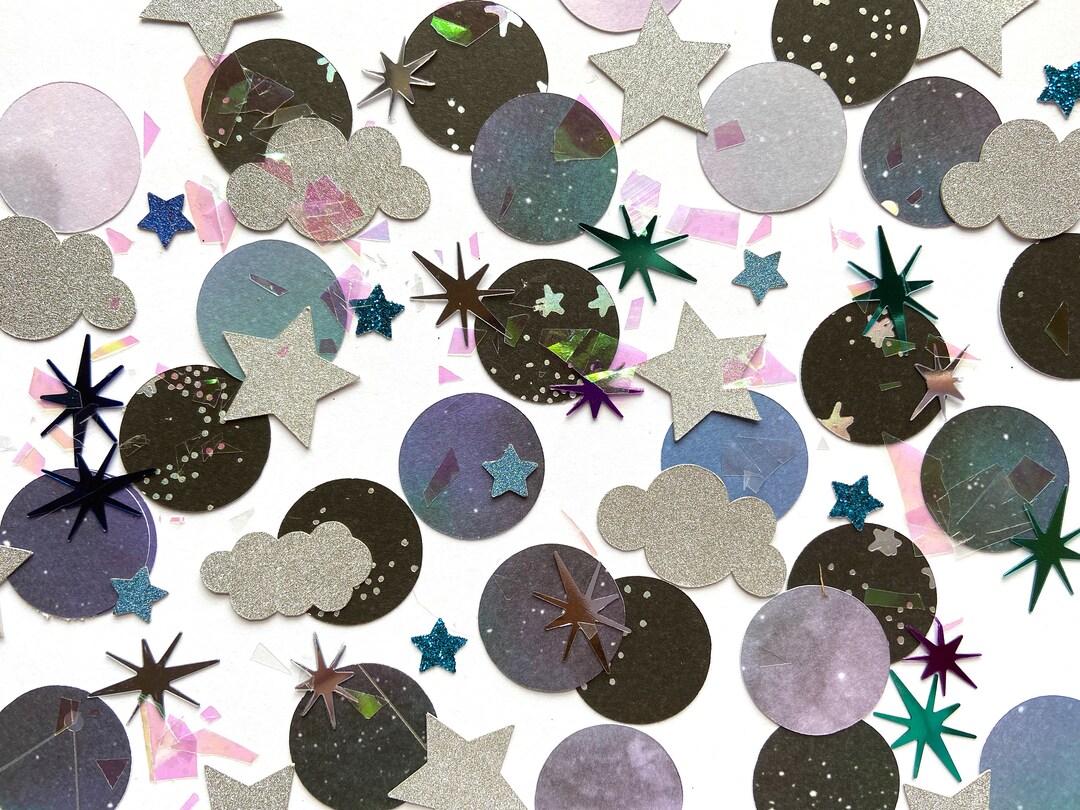 200 Pieces of Galaxy Confetti, Space Confetti, Galaxy Birthday Party ...