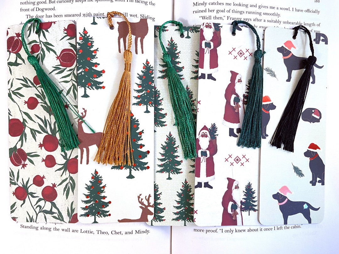 Vintage Christmas Bookmarks, Classic Christmas Bookmark Set, Gift for ...
