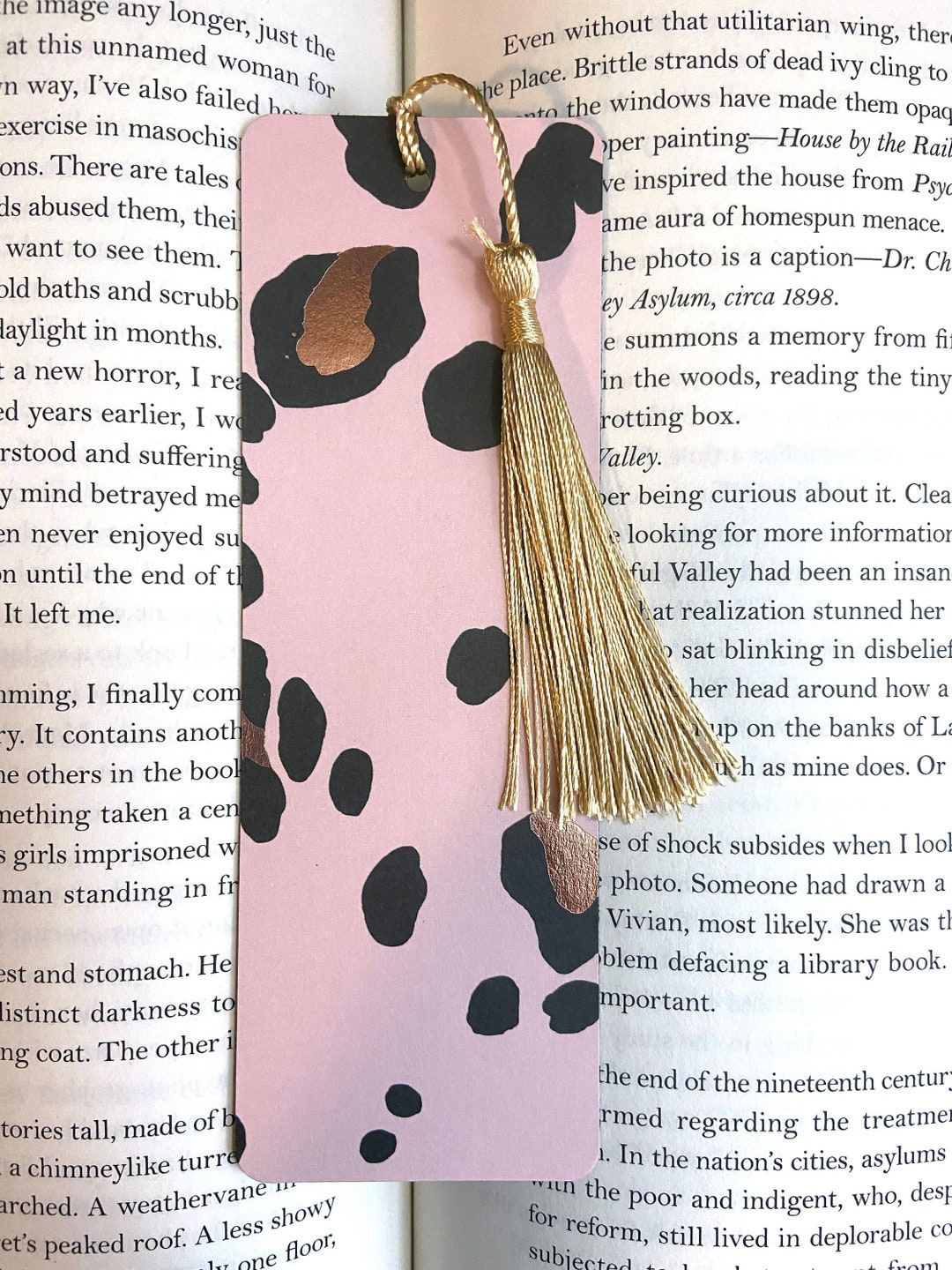 Leopard Print Bookmark With Tassels, Bookmark for Her, Cheetah Print ...