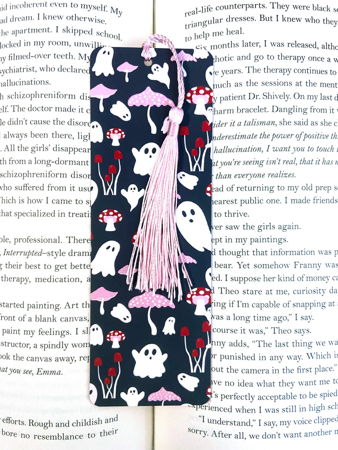 Mushroom Ghost Bookmark, Cute Halloween Bookmark, Funny Ghost Bookmark ...