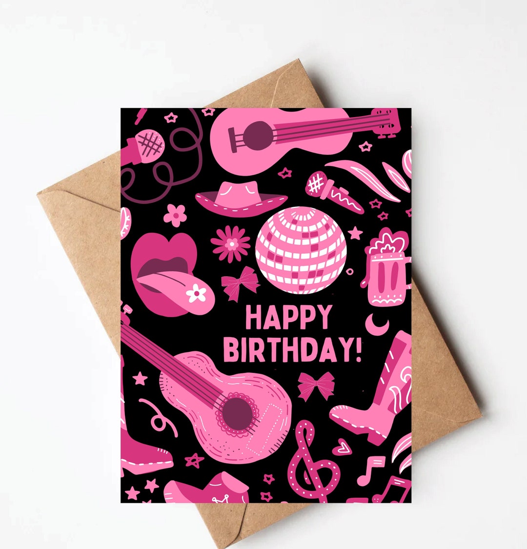 Disco Cowgirl Birthday Card, Rodeo Birthday Card, Rodeo Lover Card ...