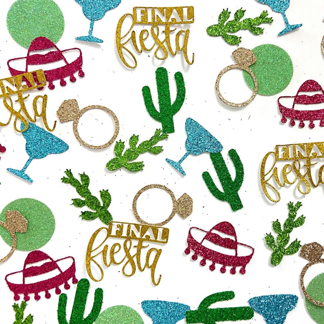 200 Pieces of Final Fiesta Bachelorette Confetti, Custom Glitter ...