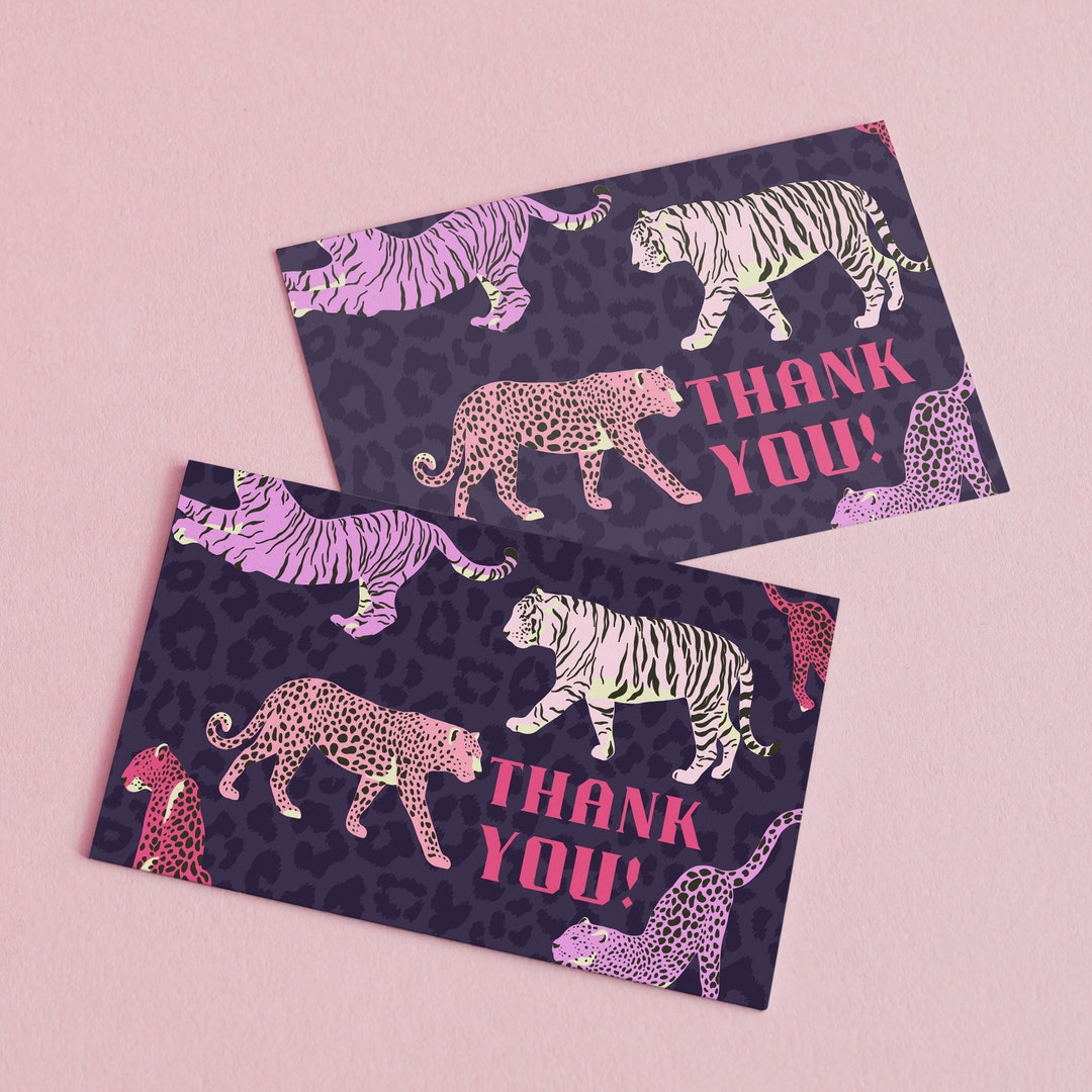 Leopard Business Thank You Cards, Jungle Cat Thank You Cards, Cheetah ...