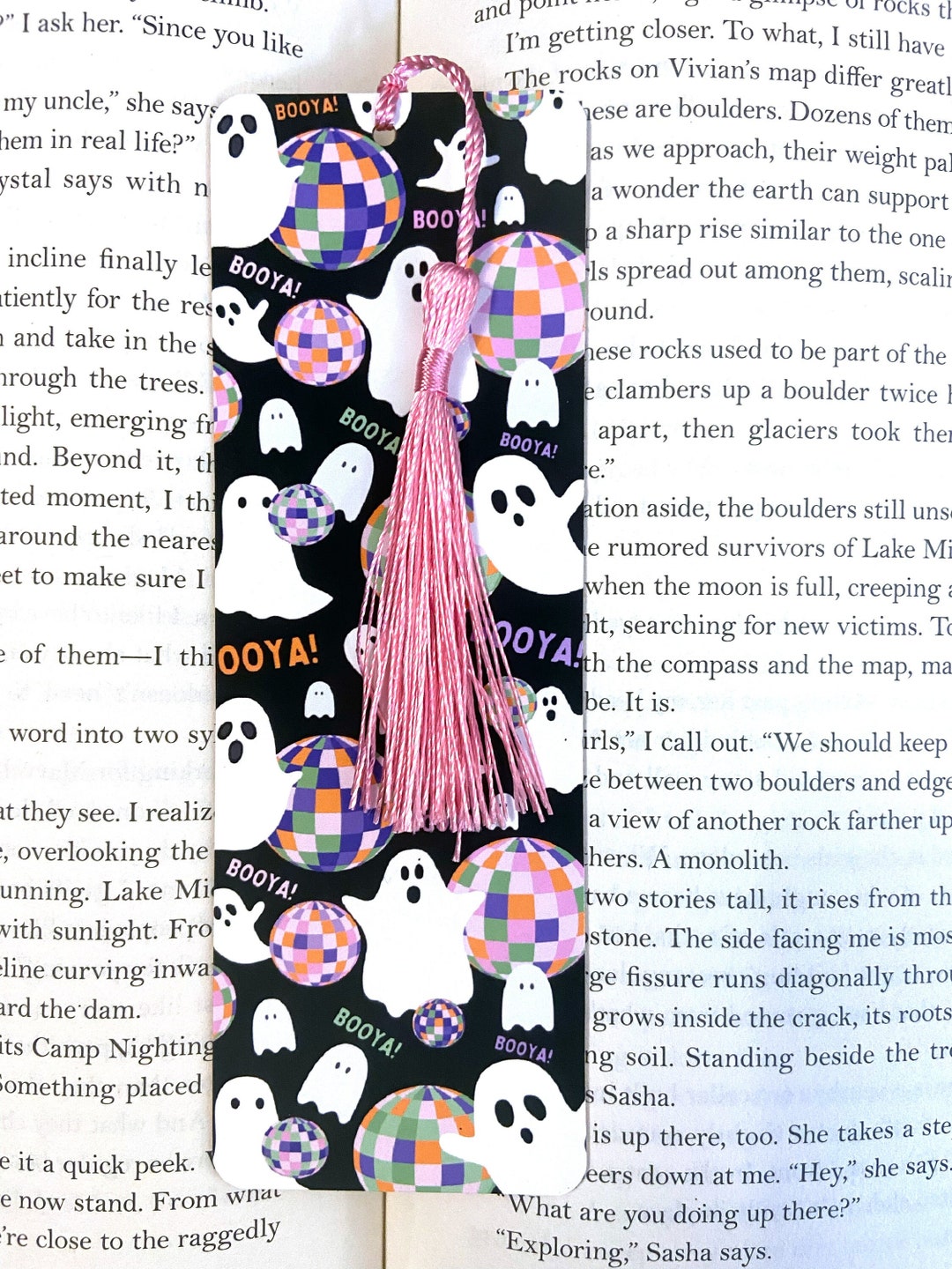 Disco Ball Ghost Bookmark, Cute Halloween Bookmark, Funny Ghost ...