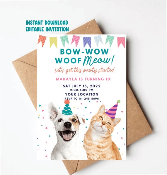 Cat And Dog Birthday Party