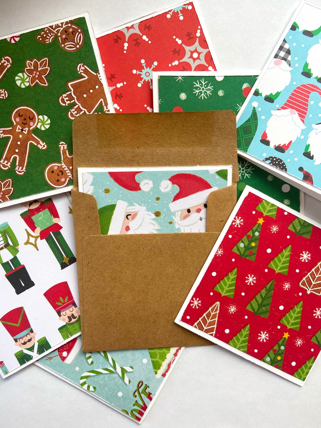Mini Christmas Cards With Envelopes, Mini Kraft Envelopes, Mini Blank ...