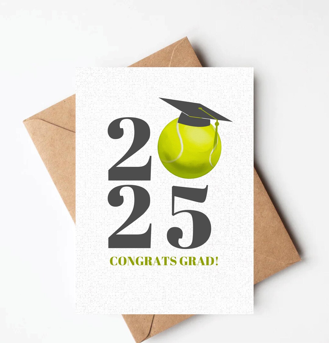 Tennis Graduation Card, Sports Graduation Card for High School or ...