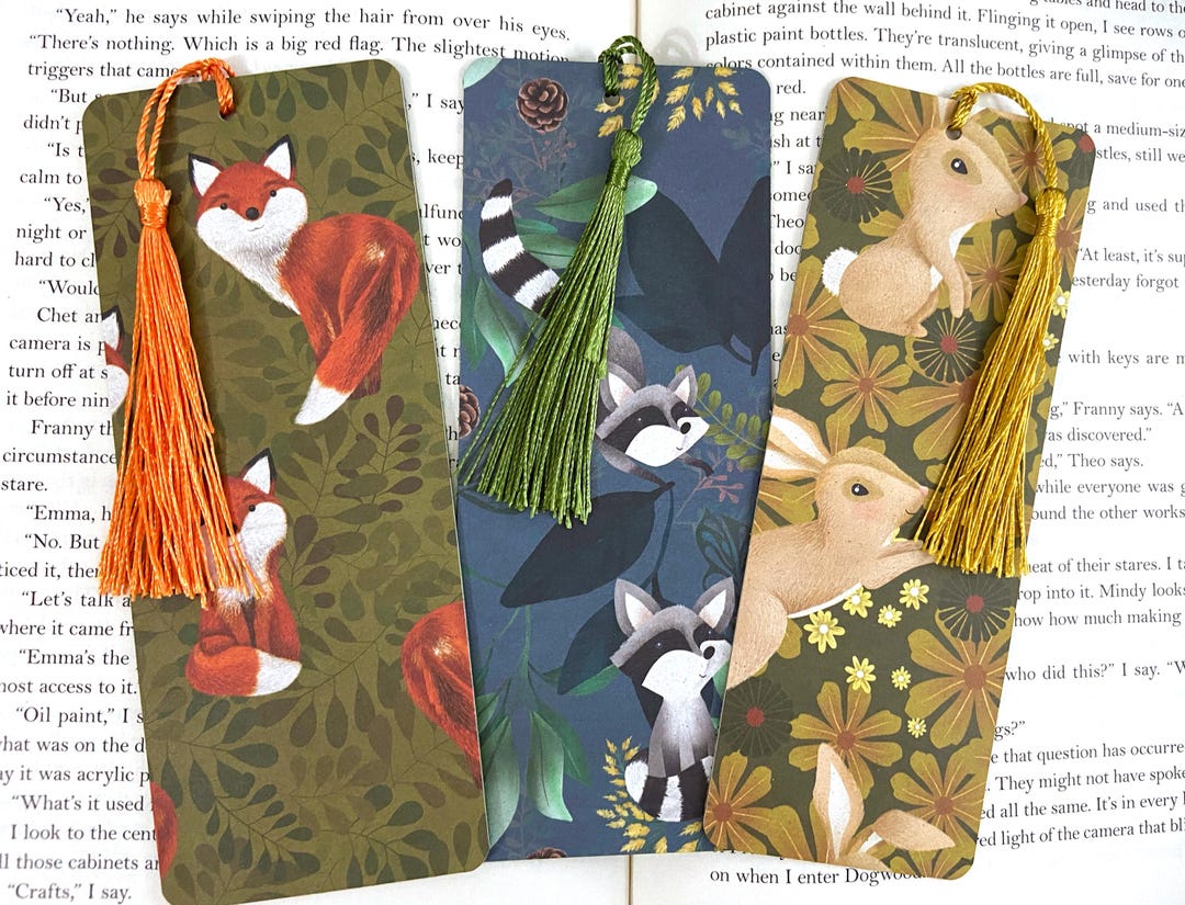 Forest Animal Bookmarks, Mushroom Bookmarks, Cottage Core Bookmarks ...