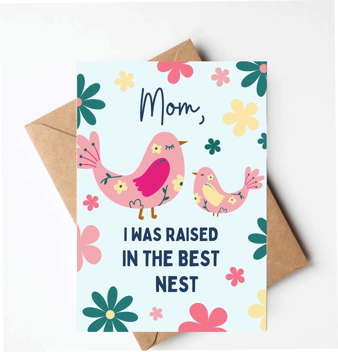 Bird Mother's Day Card, Cute Bird Mom Card, Funny Mother's Day Card ...