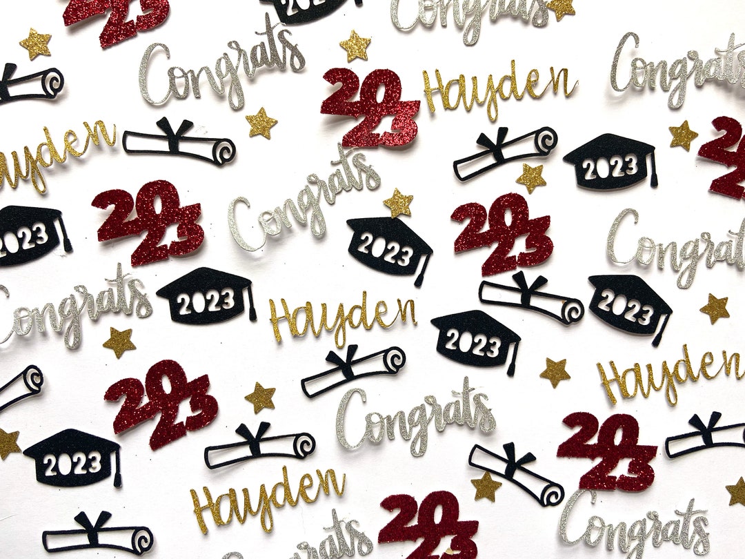 Personalized Graduation Confetti, Graduation Party Decorations, 2023 ...