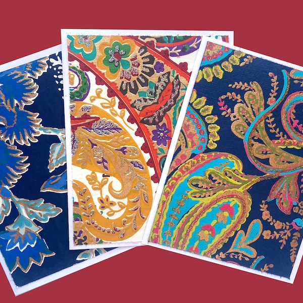 Paisley Note Cards - Etsy