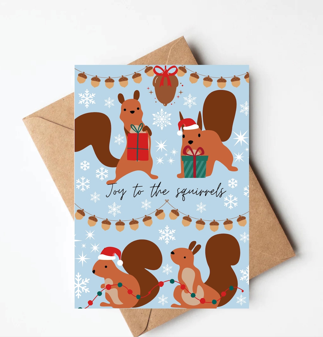 Funny Squirrel Christmas Card, Joy to the Squirrels, Funny Animal ...