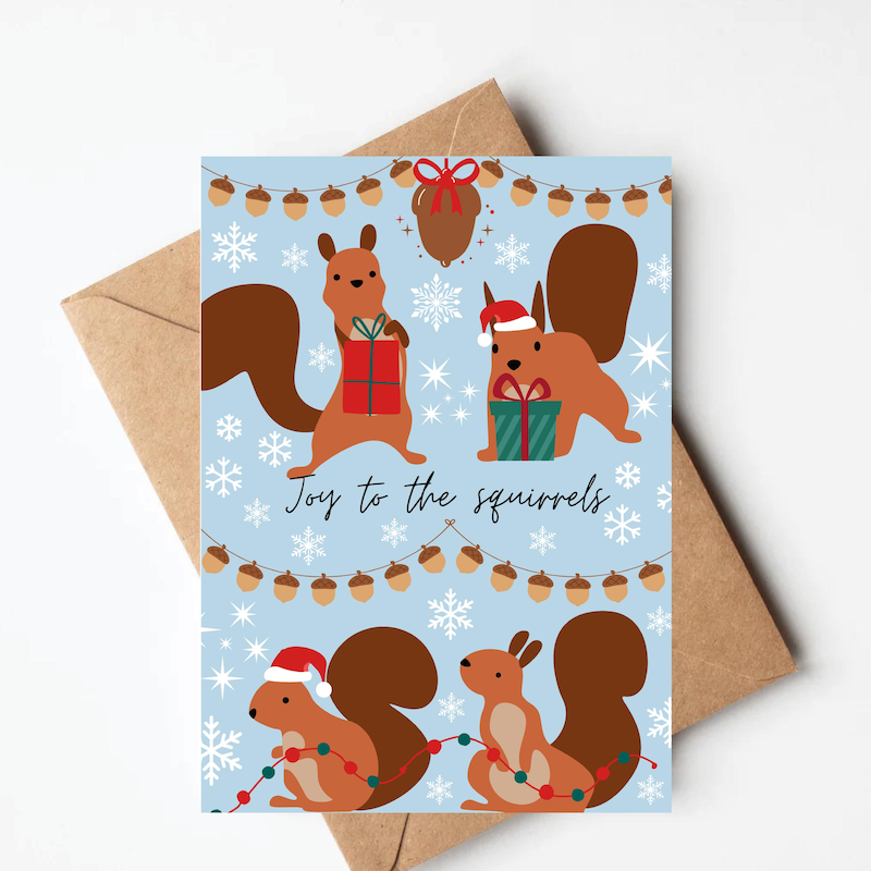 Joy to the Squirrel - Etsy