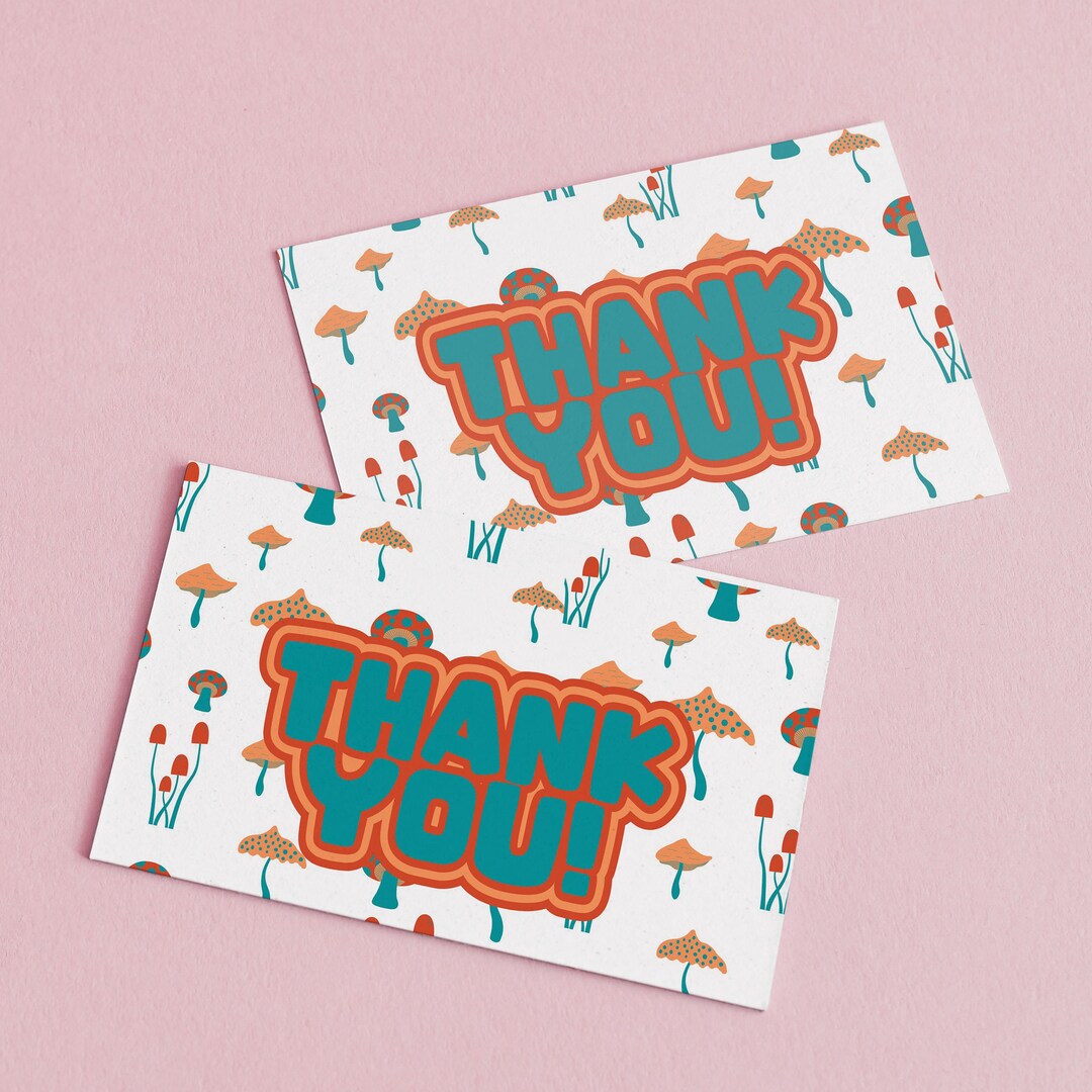 Small Business Thank You Cards, Mushroom Thank You Cards, Small ...