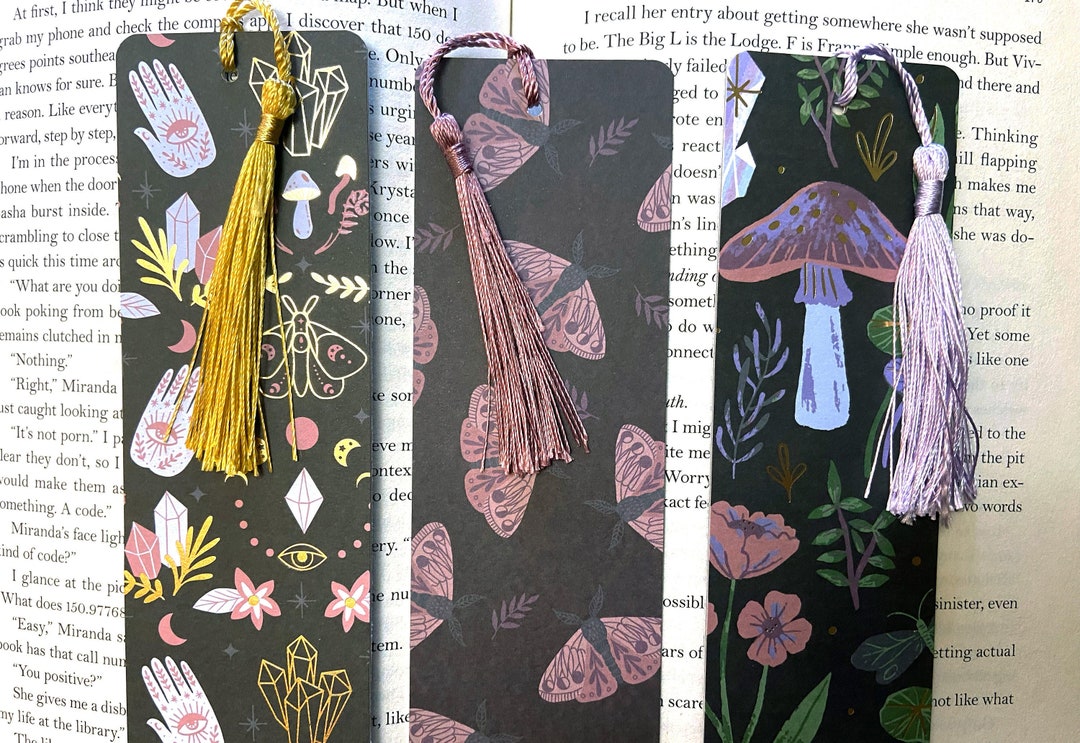 Mystical Bookmarks, Witchy Bookmarks, Mushroom Bookmark Set, Bookmarks ...