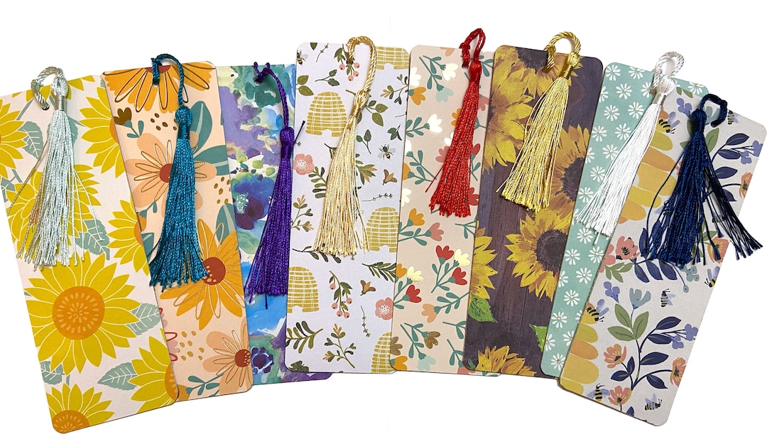 Bulk Floral Bookmarks, Assorted Plant and Flower Bookmarks, Mystery ...