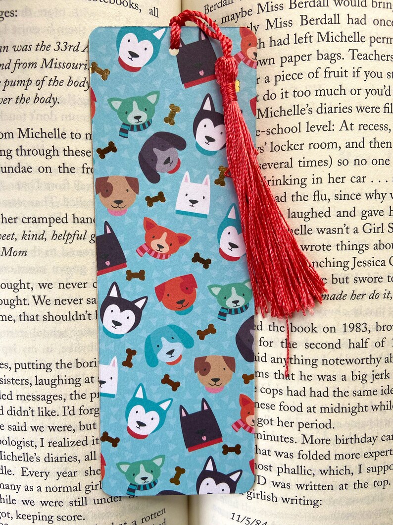 Cute Dog Bookmark Puppy Bookmark Dog Lover Bookmark With - Etsy