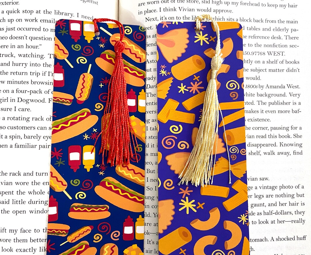 Funny Food Bookmark Set, Cute Bookmarks With Tassels, Kids Bookmarks ...