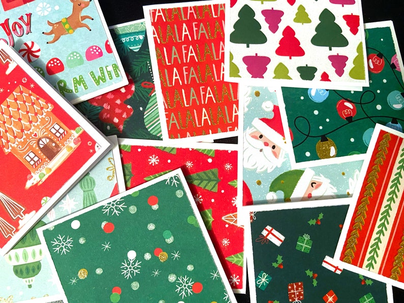 Mini Christmas Cards With Envelopes Mini Kraft Envelopes - Etsy
