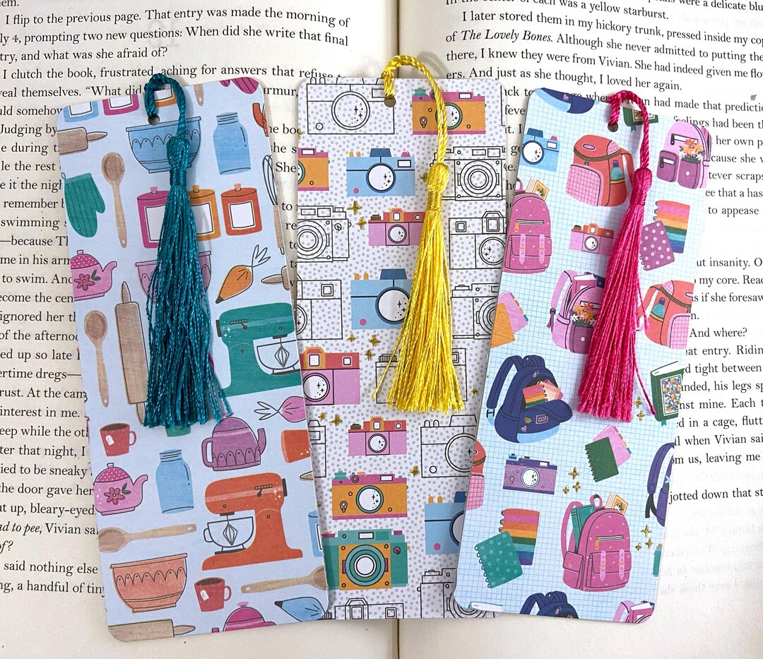 Colorful Hobby Bookmarks, Pretty Bookmarks for Women, Bookmarks With ...