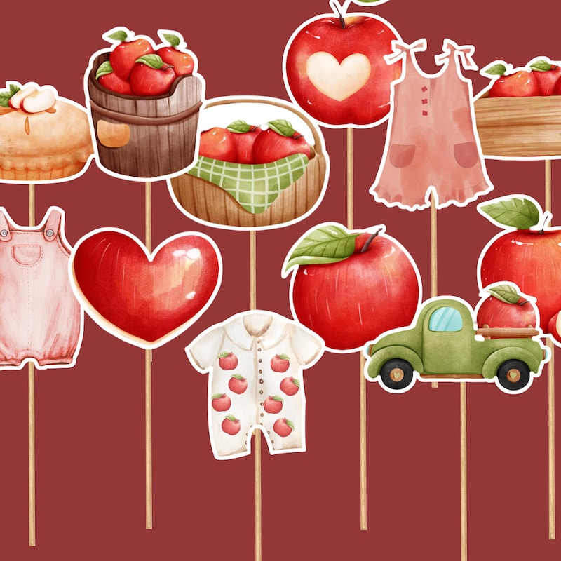 Apple Cupcake Topper - Etsy
