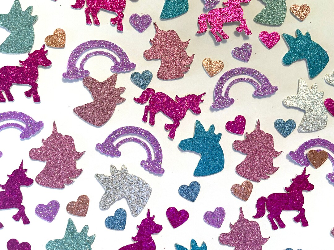 Unicorn Confetti, Unicorn Birthday Party Decorations, Glitter Confetti ...