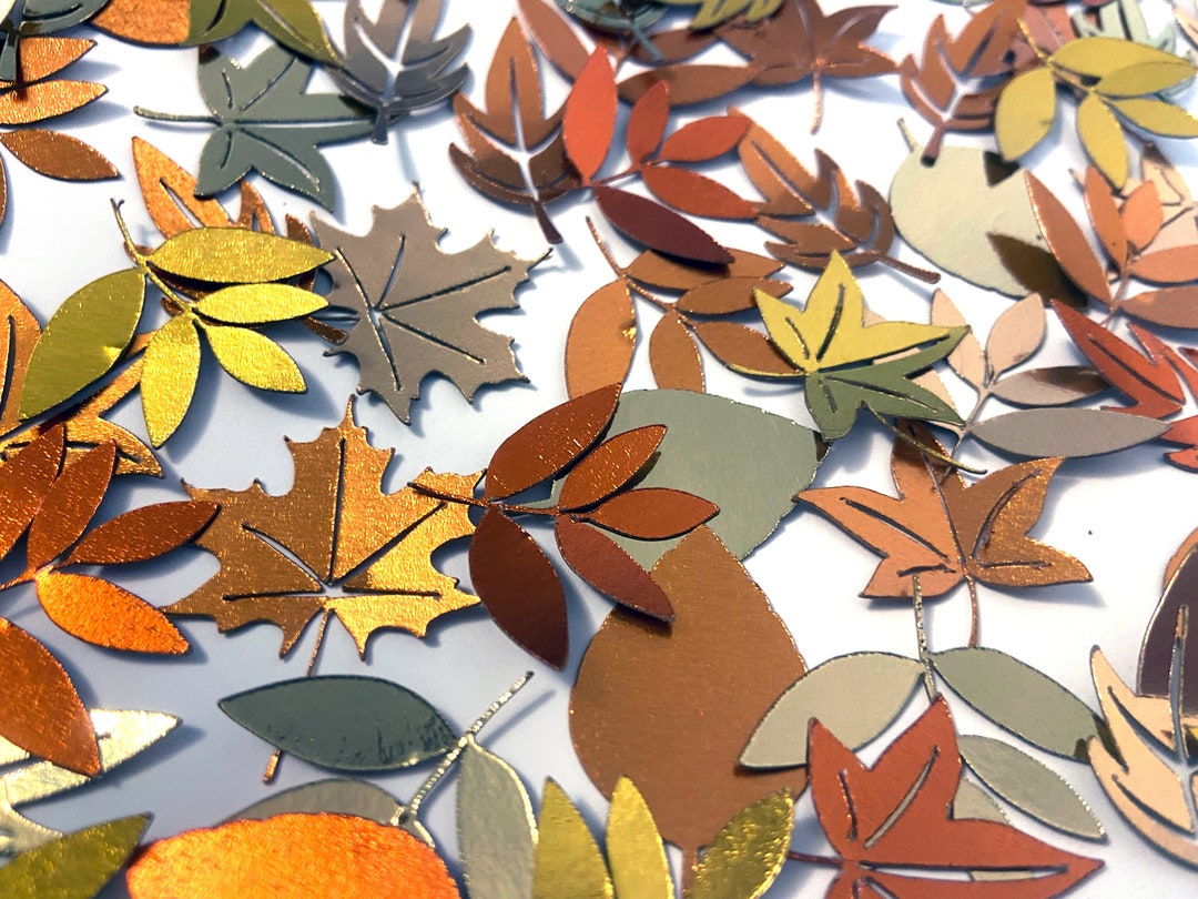 Fall Leaf Confetti, Foil Fall Table Scatter, Fall Wedding Decorations ...