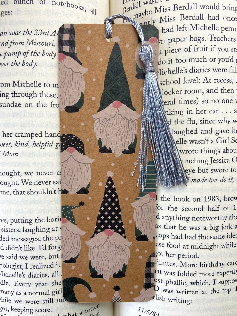 Gnome Bookmark Christmas Gnome Bookmark With Tassel Kraft - Etsy