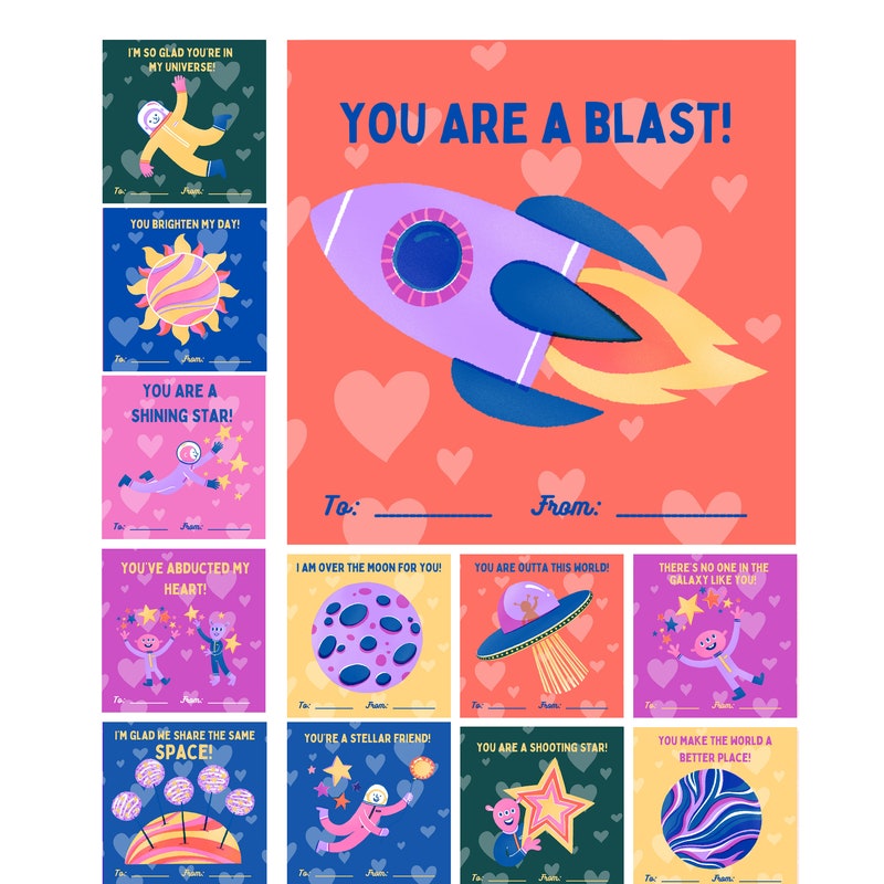 Space Valentine - Etsy