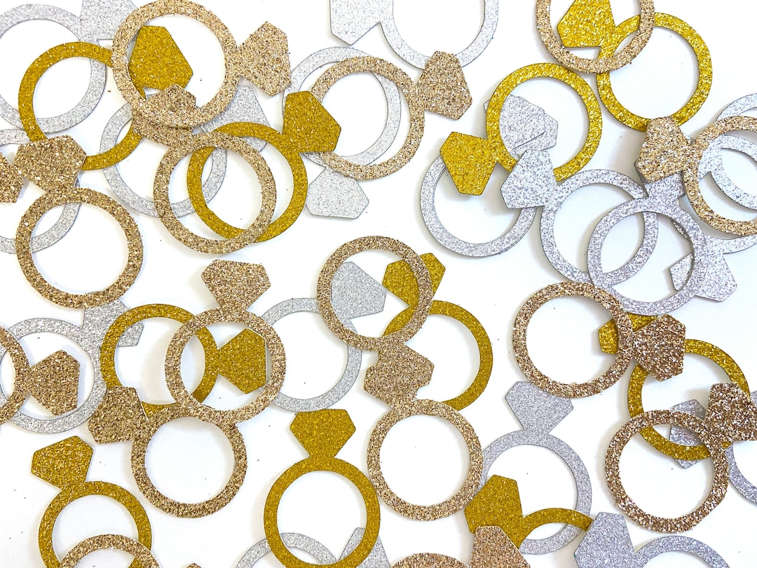 200 Pieces of Ring Confetti, Custom Wedding Confetti, Bridal Shower ...