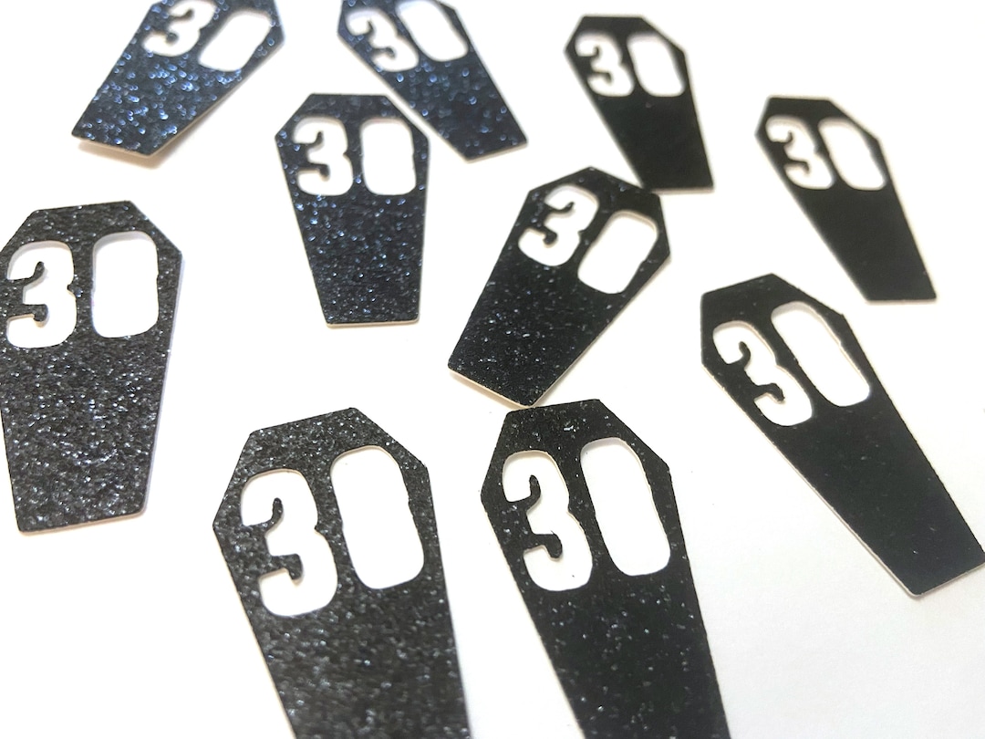 RIP 30's Birthday Confetti, Glitter Coffin Confetti, 30th Birthday ...