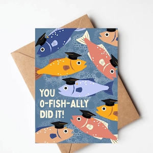 Funny Fish Graduation Card, High School College Graduation Card for Him ...