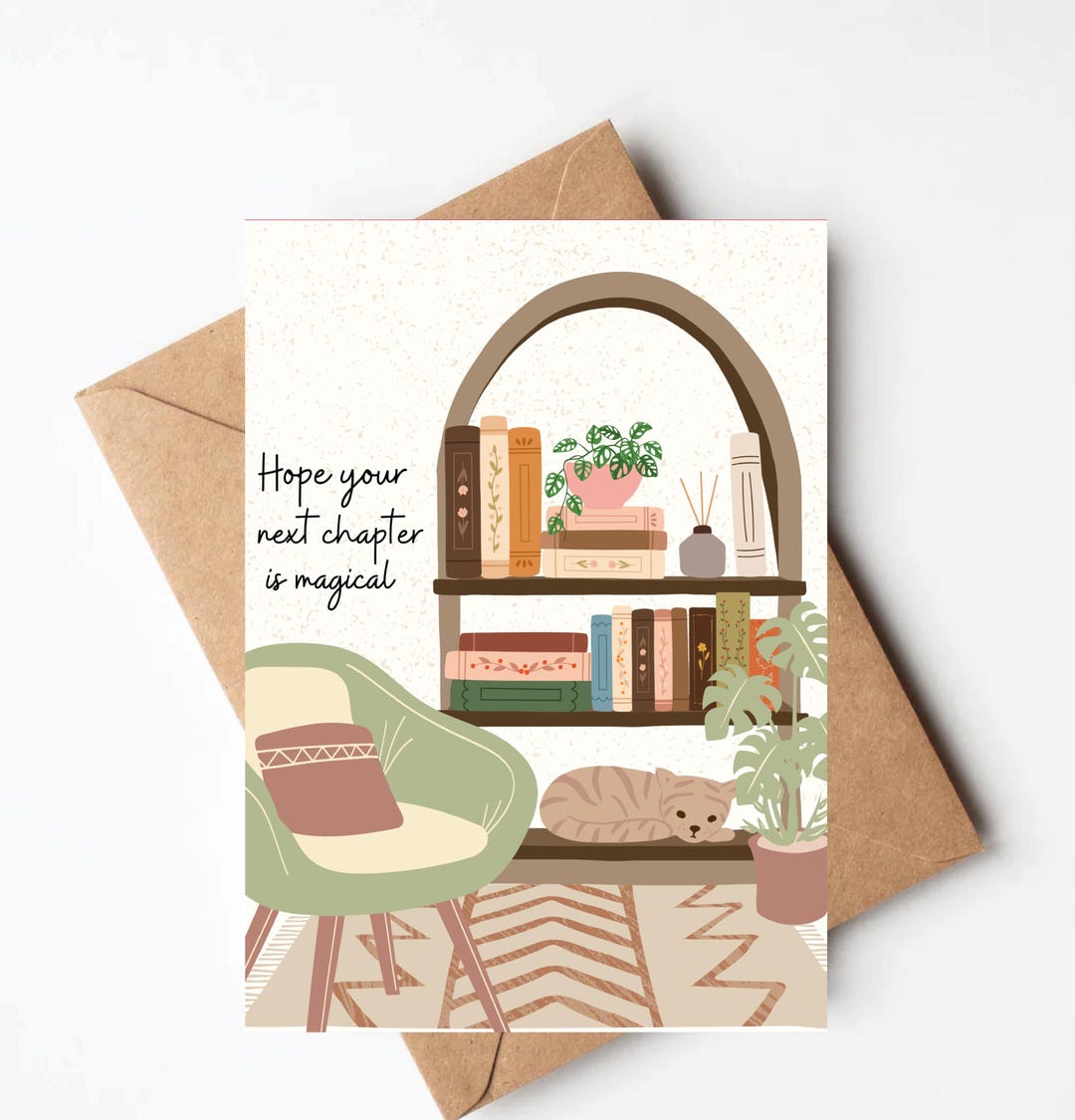 Bookworm Book Lover Birthday Card, Cozy Birthday Card for Friend, Book ...