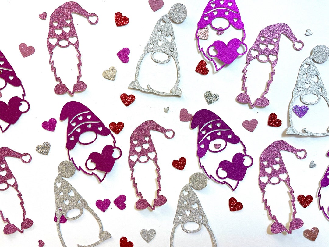 200 Pieces of Valentine's Day Confetti, Gnome Confetti, Valentine Party ...