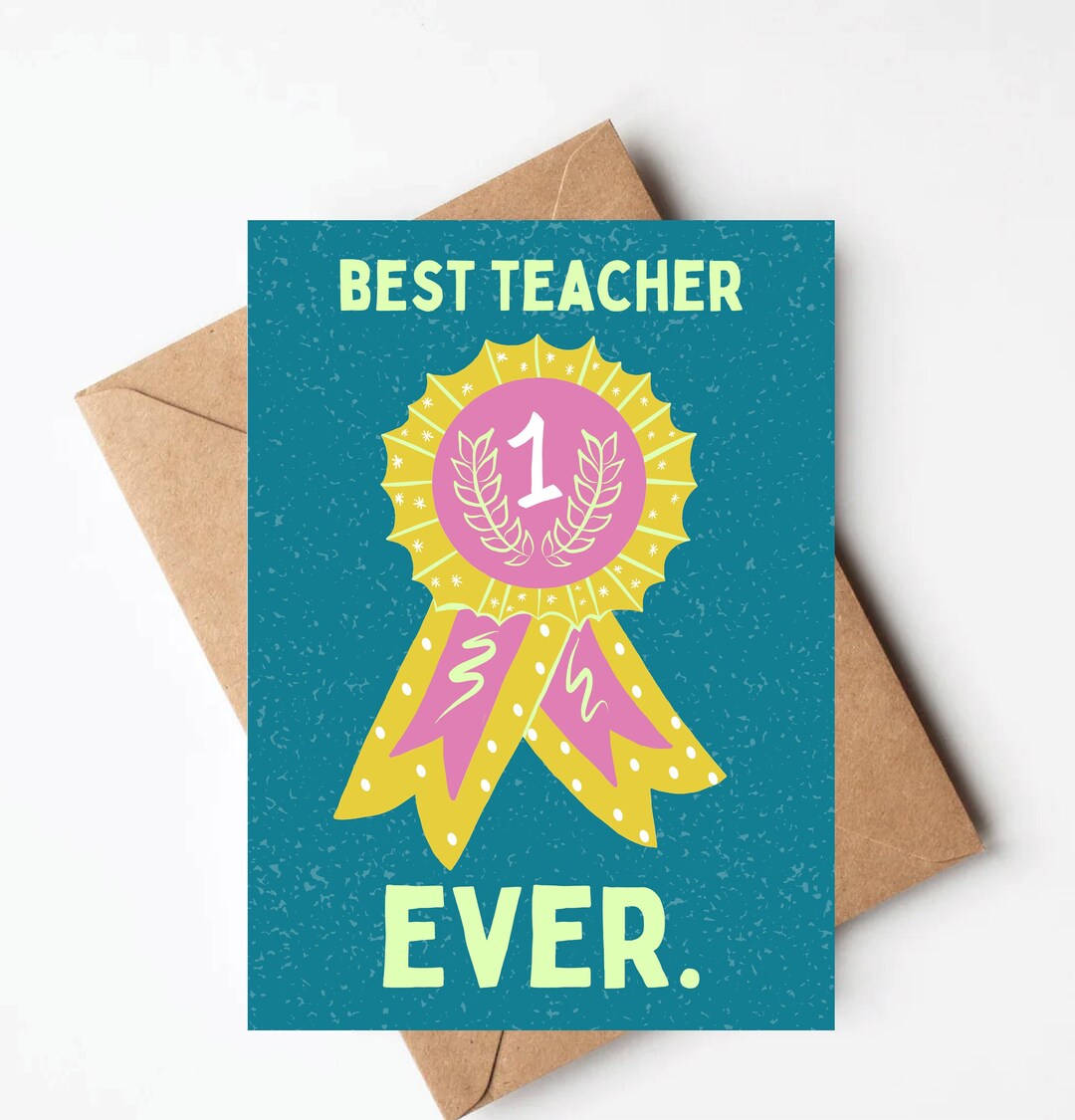 Teacher Appreciation Card, Teacher Thank You Card, Teacher Appreciation ...