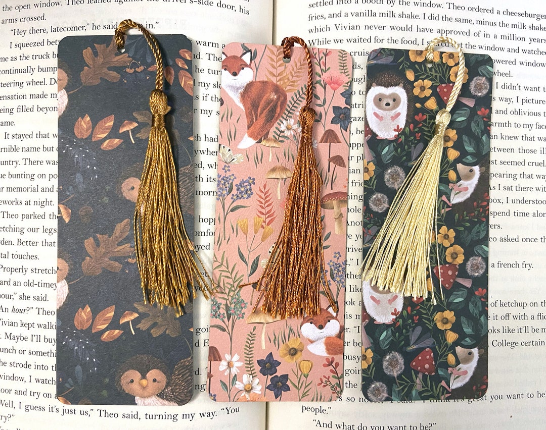 Forest Animal Bookmarks, Mushroom Bookmarks, Cottage Core Bookmarks ...