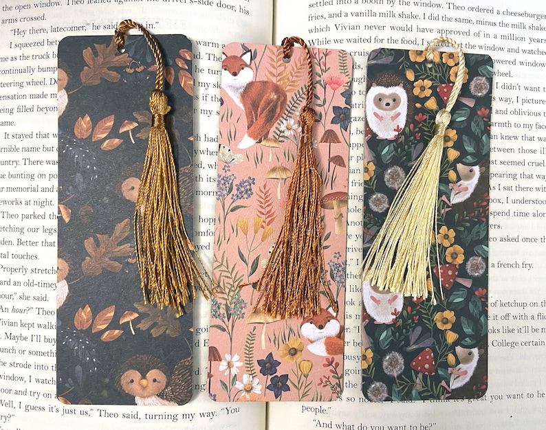 Forest Animal Bookmarks Mushroom Bookmarks Cottage Core - Etsy