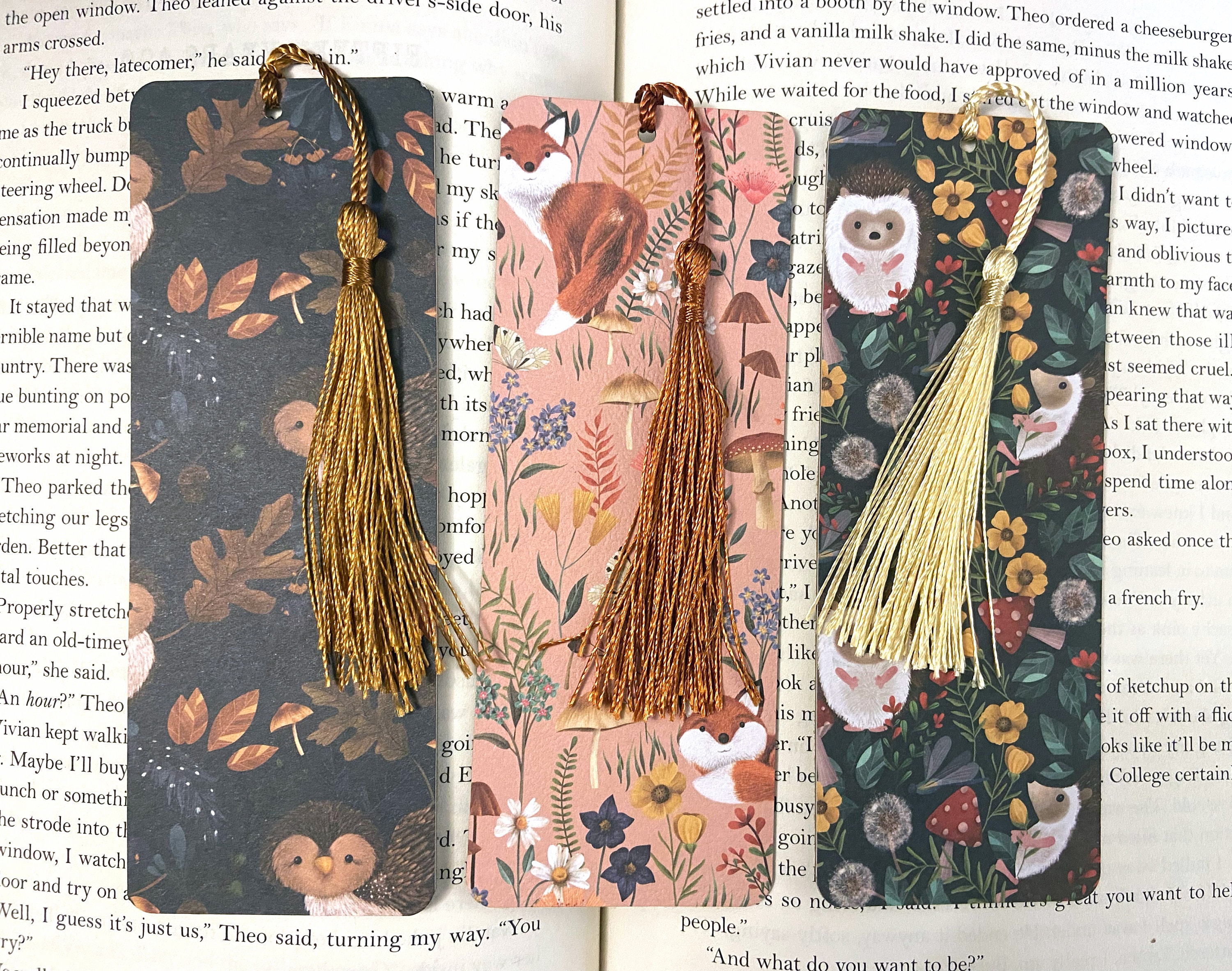 Forest Animal Bookmarks, Mushroom Bookmarks, Cottage Core Bookmarks ...