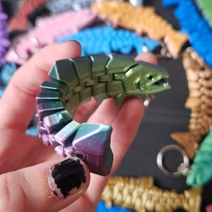Flexi Fish Keychain: 3d Printed Plastic Fisherman Bag Accessory - Etsy