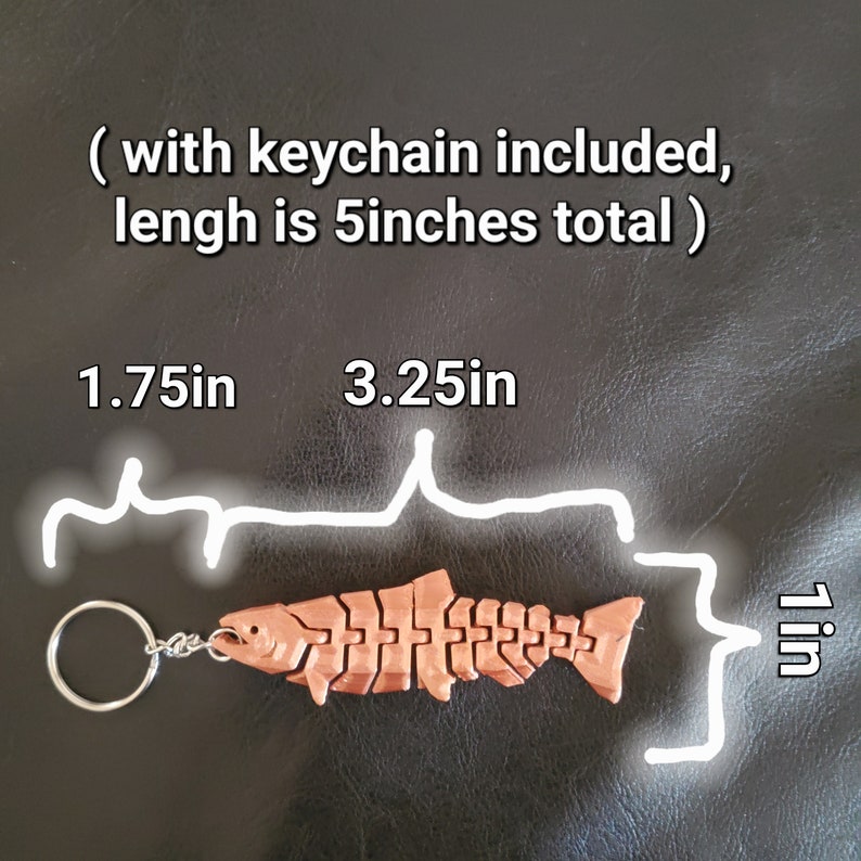 Flexi Fish Keychain 3d Printed Plastic Fish Keychain - Etsy