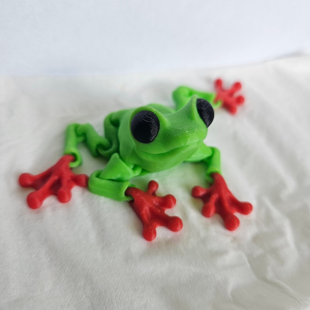 Cute Tree Frog Fidget Toy! (figure Decor Articulated Animal Pretend ...
