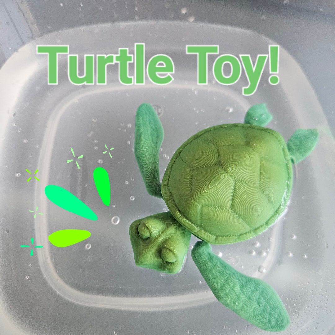 Toy Turtle Bath Toy/ Pretend Play Figurine Decor - Etsy