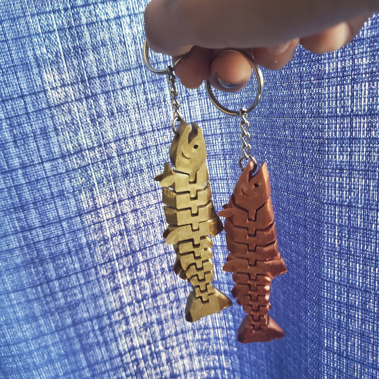 Flexi Fish Keychain 3d Printed Plastic Fish Keychain - Etsy
