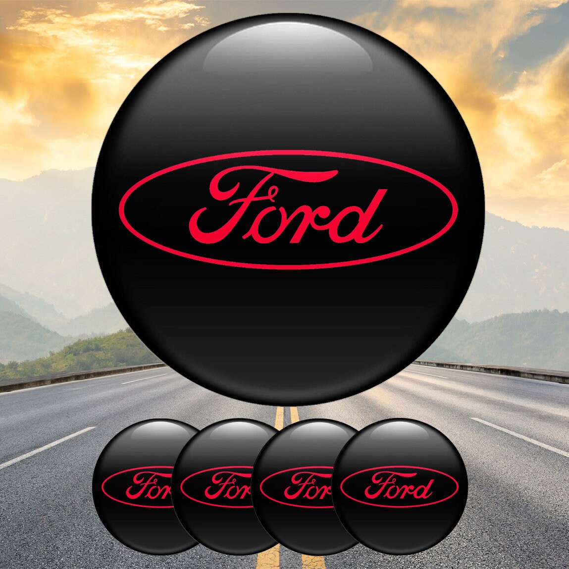 Ford Stickers Superior Quality Silicone Coated Center Wheel - Etsy