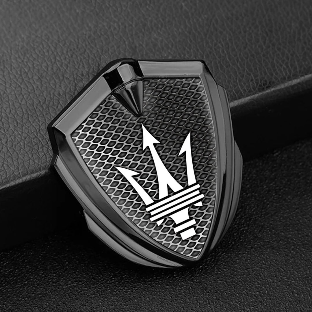 Maserati Emblem Side Badge Logo Premium Quality Handmade Metal Fender ...