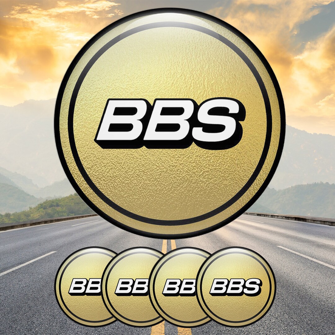 BBS Stickers Superior Quality Silicone Coated Center Wheel Cap Decals ...