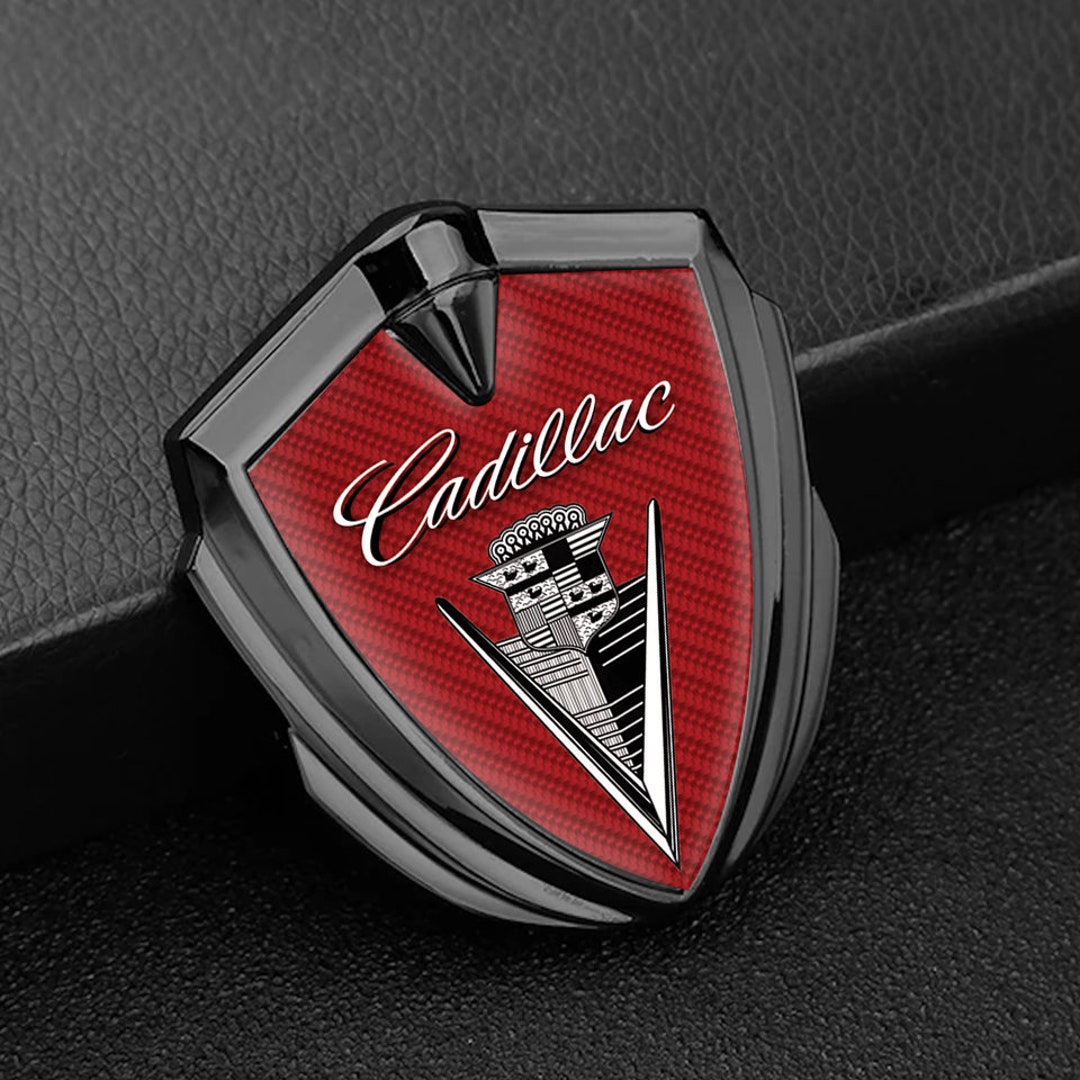 Cadillac Emblem Side Badge Logo Premium Quality Handmade Metal Fender ...