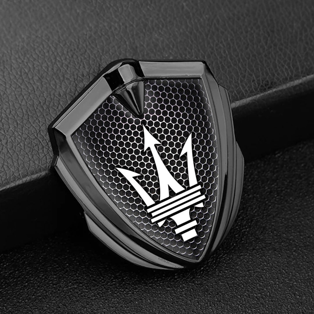 Maserati Emblem Side Badge Logo Premium Quality Handmade Metal Fender ...