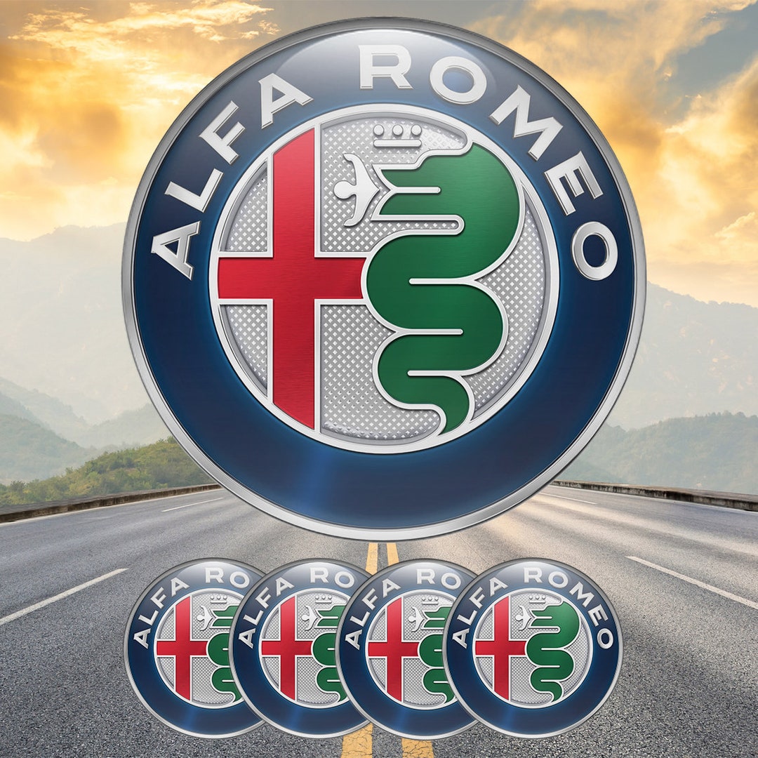 Alfa Romeo Stickers Superior Quality Silicone Coated Center Wheel Cap ...